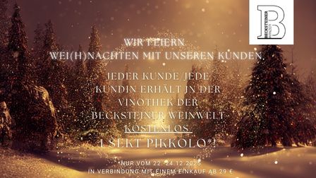 Weihnachtlicher Genuss in der Vinothek: Sekt Pikkolo als Einkaufsgesch ...